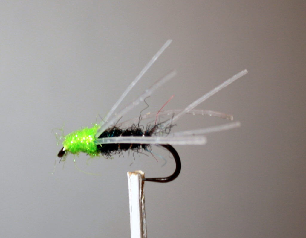 Mike's Mackie Bug Black and Chartreuse #8 - Breambugs.com