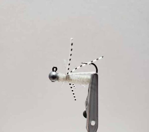 Berdan Cap Spider White spider fly for panfish | BreamBugs